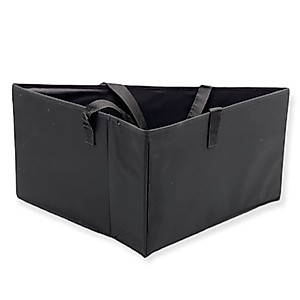 RoomForLife - Hanger Storage Container - Holds Standard Size Hanger Plus Additional Mesh Pockets - Color Black