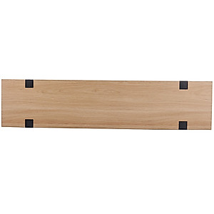 VESCASA 60" Wood Dining Bench with Black Metal Legs for Dining Room, Kitchen, Natural Oak