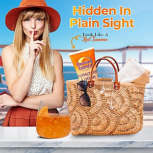 Smuggle Your Booze SPF30 Sunscreen Tube Bottles for Cruise - 10oz Leak-Proof Fake Hidden Plastic Empty Flask Liquor Disguise for Women | 5 Tamper-Proof Seals | Flasks for Cruises Ships, Beach, Concert