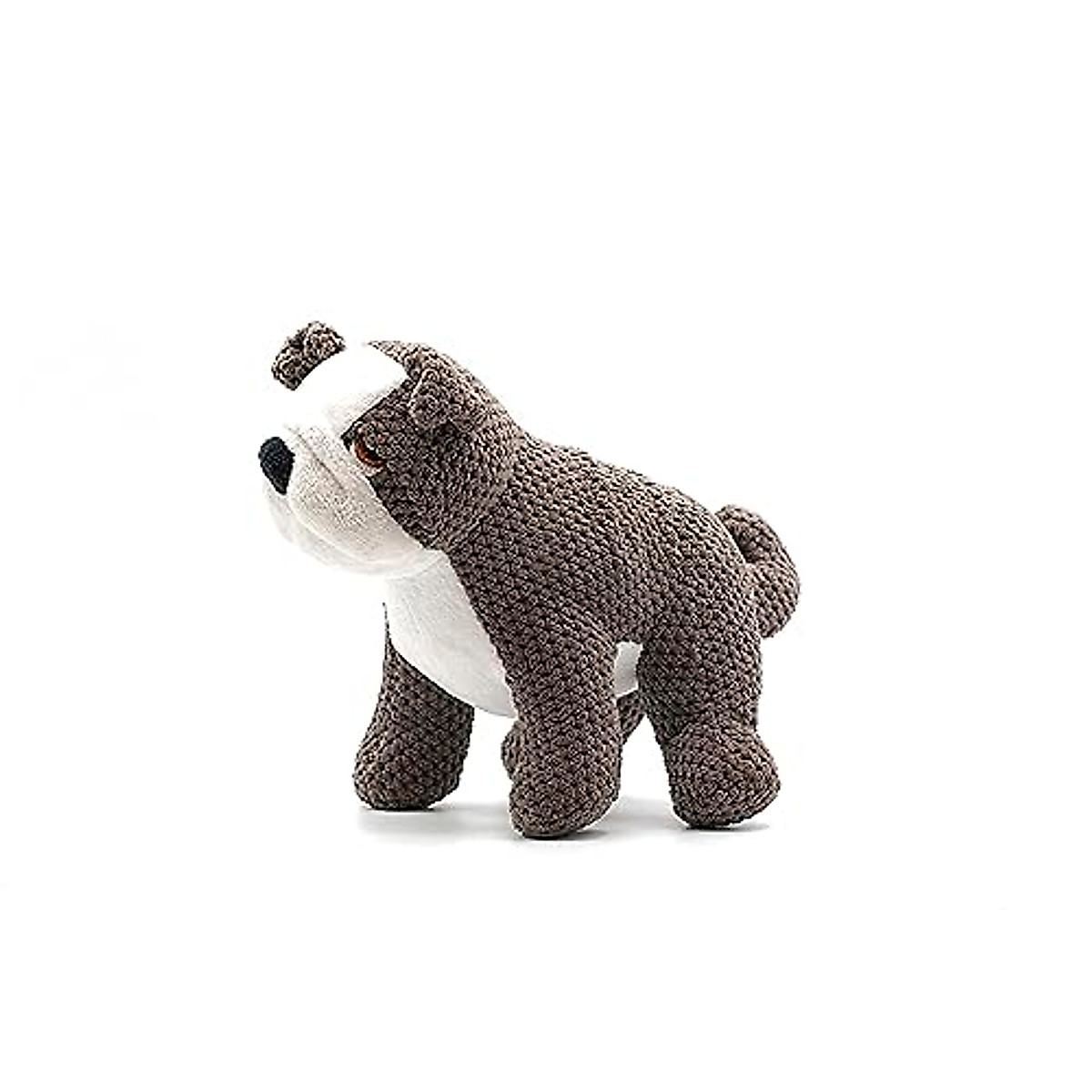 Unique Bulldog Plush Toy - Adorable Crinkle Toy with Squeaker - Suitable for Puppies to Large Dogs