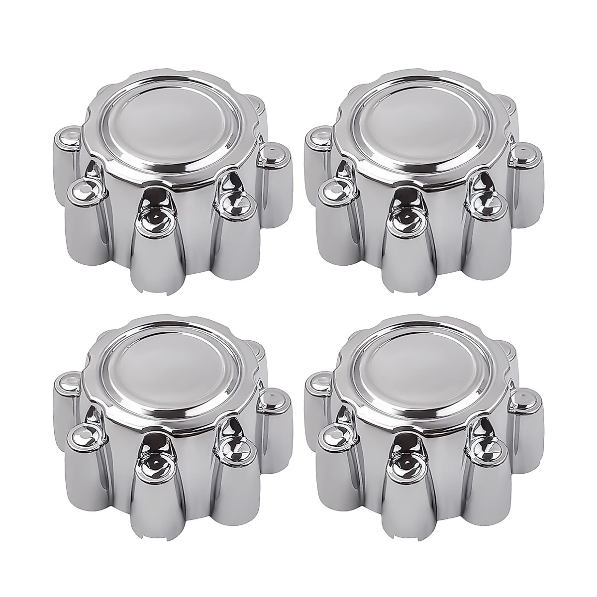 maXpeedingrods 4pcs Chrome Wheel Center Hub Caps 8 Lug for Ford F250 F350 Super Duty 1999 2000 2001 2002 2003 2004 2005 for Ford Excursion 2000-2005, 8.4 inch Cap for 16"& 18" Wheel Pickup 2-Door 5.4L