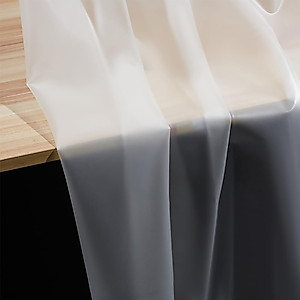 NBEADS 39"×53.9" Translucent Fabric, 8mil Thick WhiteSmoke TPU Fabric Waterproof Clothing Frosted Waterproof Material for Raincoat DIY Perspective Clothing Sewing Craft Decoration