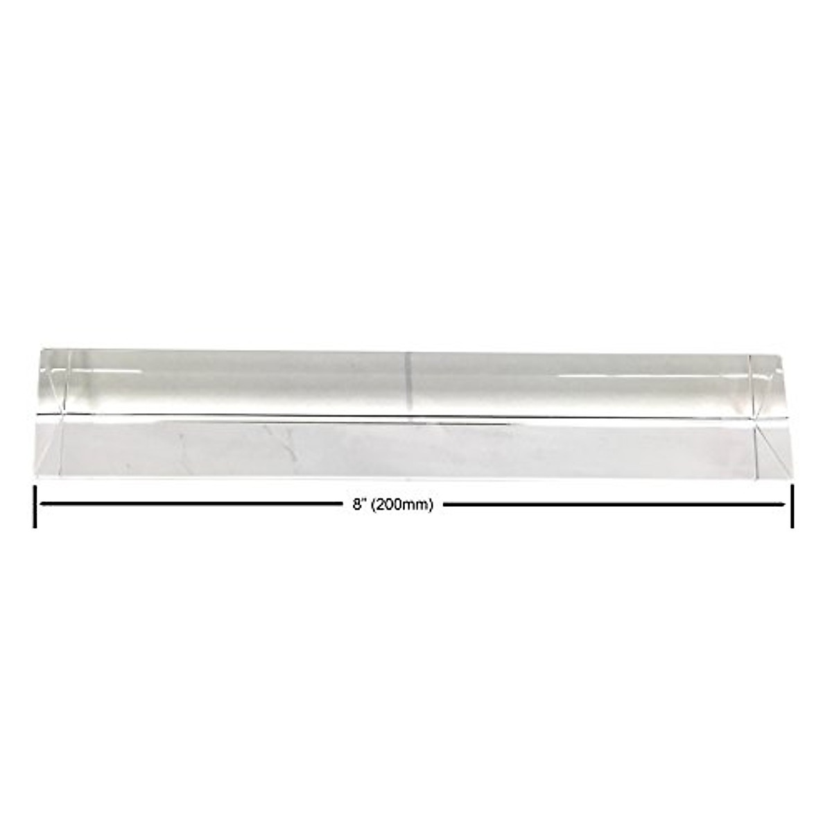 Amlong Crystal 8 inch Optical Glass Triangular Prism for Teaching Light Spectrum Physics and Photo Photography Prism, 200mm