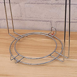 Cabilock Coffee Cup Holder with 6 Hooks, Stainless Steel Cup Holder Stand, Coffee Counter Bar Accessory (Silver)