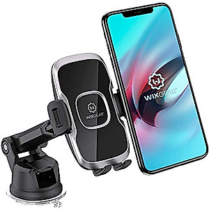 WixGear Phone Holder for Car, Universal Dashboard Windshield Phone Car Suction Cup Mount Holder for Cell Phone 360 Degree Rotation Compatible with iPhone Xs/XS Max / 8/7 / 6, Galaxy S and More