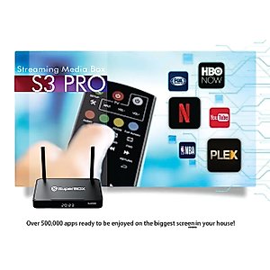 S3 Pro Android Tv Box Power up with Hdmi Gold Plate OLED 4K Extra Air Mouse 2.4GHz Mini Keyboard HDMI Switcher/Splitter 2 Input 1 Output Supports 4K HDR Compatible with PS5, PS4, Xbox, Switch, PC