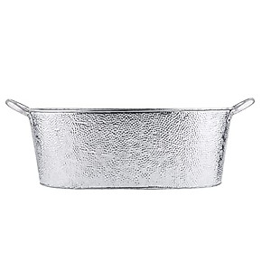 TableCraft Galvanized Collection Oval Beverage Tub, 22.8 x 12.5 x 7.4-Inch