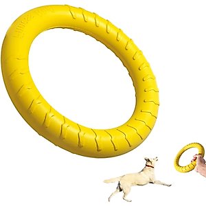 Dog Balls Toy for Aggressive Chewers (yellow ring)