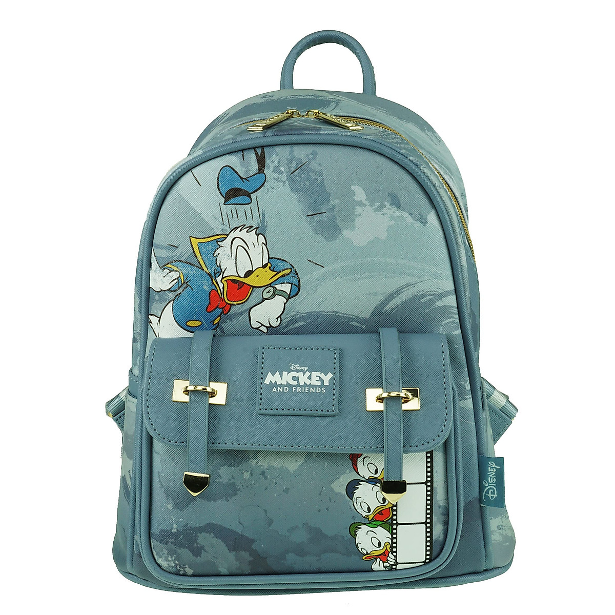 KBNL Donald Duck 11inch Vegan Leather Mini Backpack - A21830,Multicoloured,Medium