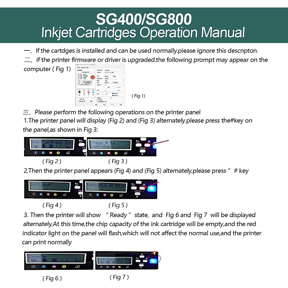 INK+ SG400 SG800 Sublimation Cartridge Compatible with Sawgrass Virtuoso SG400 SG800 Printer DIY, Latest Upgraded Chip (1 Black, 1 Cyan, 1 Magenta, 1 Yellow, 4 Pack)