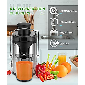 Juicer machine, 600w Juicer with Wide Chute