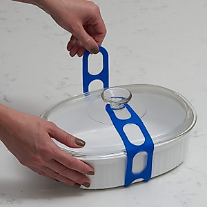 Lid Latch the reusable universal lid securing strap for crockpots, casserole dishes, pots, pans and more. Make it easy to transport your favorite dishes with one simple strap.