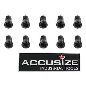 Accusize Industrial Tools M2.5 by 6 Replacement Screws for Indexable Face Mill and End Mills, 10 Pc, 0046-0910x10
