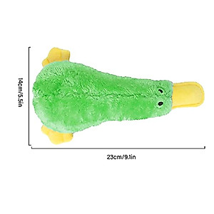 GLOGLOW Plush Dog Chew Toys, Cute Bird Easy Clean Squeaky Plush Dog Toys Teeth Grinding Interactive Boredom Relief Soft Bite Resistance Indoor (Green)