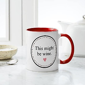 CafePress This Might Be Wine Mugs Ceramic Coffee Mug, Tea Cup 11 oz