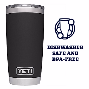 YETI Rambler 20 oz Tumbler with Handle Set, (1) 20 oz MagSlider Tumbler, and (1) 20 oz Handle, Black