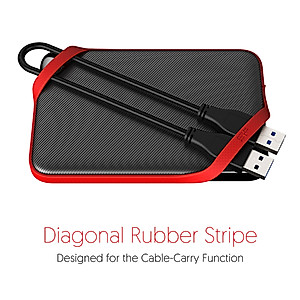 SP 1TB Rugged Portable External Hard Drive Armor A30, Shockproof USB 3.0 for PC, Mac, Xbox and PS4, Black