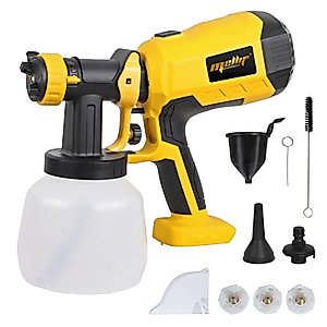 Brushless HVLP Paint Sprayer Compatible with 20v Battery, 1200ML Cordless Paint Sprayer Handheld Paint Spray Gun for Furniture, Fence, Walls, Door, Garden Chairs (Tool Only)