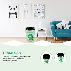 DOITOOL Bin Bins bin: Wastebasket Holder Recycle cans Garbage Clamping Gallon Kids Round Bathroom Boys Paper Large car Ring can Adorable Kitchen Room Small Basket: for You Round Basket Round Basket