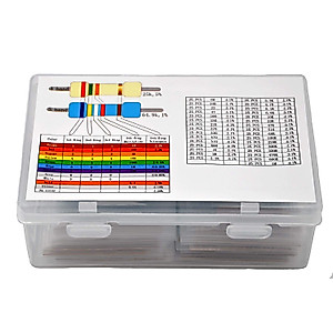 Cutequeen 1/4W 1% Metal Film Resistor Kit RoHS Compliant 25pcs/Values (31 Values)