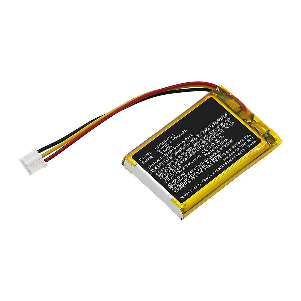 Synergy Digital Game Console Battery, Compatible with Astro Gaming C40 TR Wireless Control Game Console, (Li-Pol, 3.7V, 1000mAh) Ultra High Capacity, Replacement for Astro U603048PVG Battery