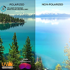 APEX Polarized PRO Replacement Lenses for Costa Half Moon Sunglasses (Violet)