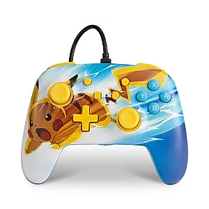 PowerA Enhanced Wired Controller for Nintendo Switch - Pokémon: Pikachu Charge, Gamepad, game controller, wired controller, officially licensed