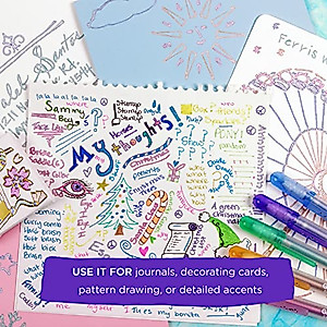 SAKURA Gelly Roll Silver Shadow Gel Pens - Bold Point Ink Pen for Lettering, Drawing, Invitations, & Stationery - Silver & Colored Ink - Bold Line - 5 Pack