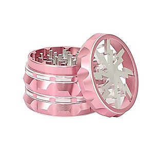 2.5" Large Grinder Pink and Silver
