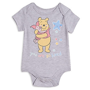 Disney Winnie the Pooh Newborn Baby Boy or Girl Hoodie Bodysuit and Pants 3 Piece Outfit Set 6-9 Months