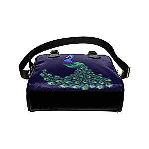 InterestPrint Colorful Peacock Crossbody Purse Bags for Women Shoulder Bag