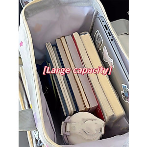 irLocy Star Backpack Y2K Backpack College Backpack Cute Preppy Backpack Aesthetic Backpack Y2K Accessories (beige)