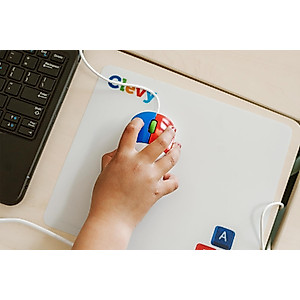 Clevy Kids Mouse - Colorful Ergonomic USB Computer and Laptop Kids Mouse for School and Home Computer Use - Wired Children Friendly - Compatible with Windows, macOS, Chromebook