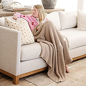 SARANONI Oversized Super Soft Bamboo Home Decorative Extra Large Bamboni 60" x 80" Home Throw Blanket, (Taupe)