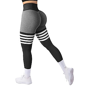 A AGROSTE Seamless Workout Leggings for Women Scrunch Butt Lifting Leggings Booty High Waisted Yoga Pants Gym Leggings