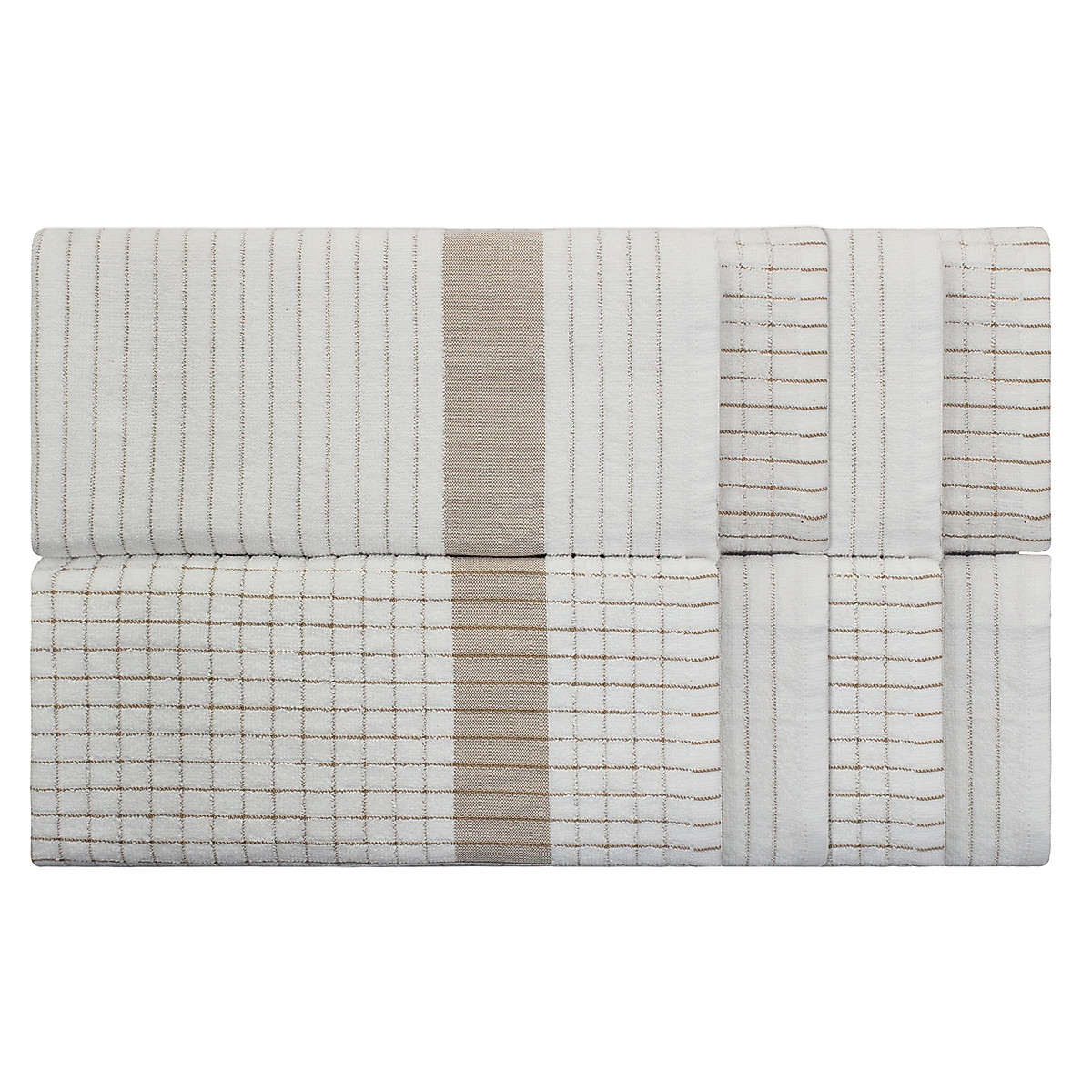 COTTON CRAFT Amazing Kitchen Towels - 8 Pack Reusable Terry Towel - 100% Cotton European Waffle Pantry Bar Cleaning Cloth Towel - Quick Dry Low Lint Soft Absorbent Dish Towels - Large 20 x 30 - Linen