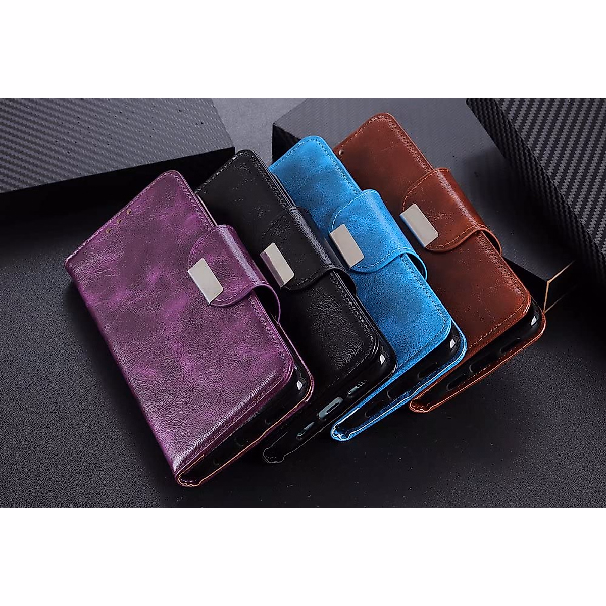 YBROY Case for Motorola ThinkPhone, Magnetic Flip Leather Premium Wallet Phone Case, with Card Slot and Folding Stand, Case Cover for Motorola ThinkPhone.(Black)