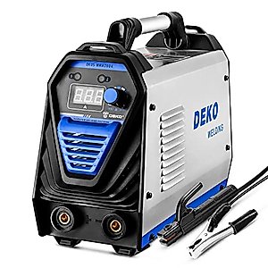 DEKOPRO 200Amp MMA Welder, 110/220V Stick Welder Dual Voltage ARC Welders Portable Welding Machine Electrode Holder,Work Clamp, Input Power Adapter Cable and Brush