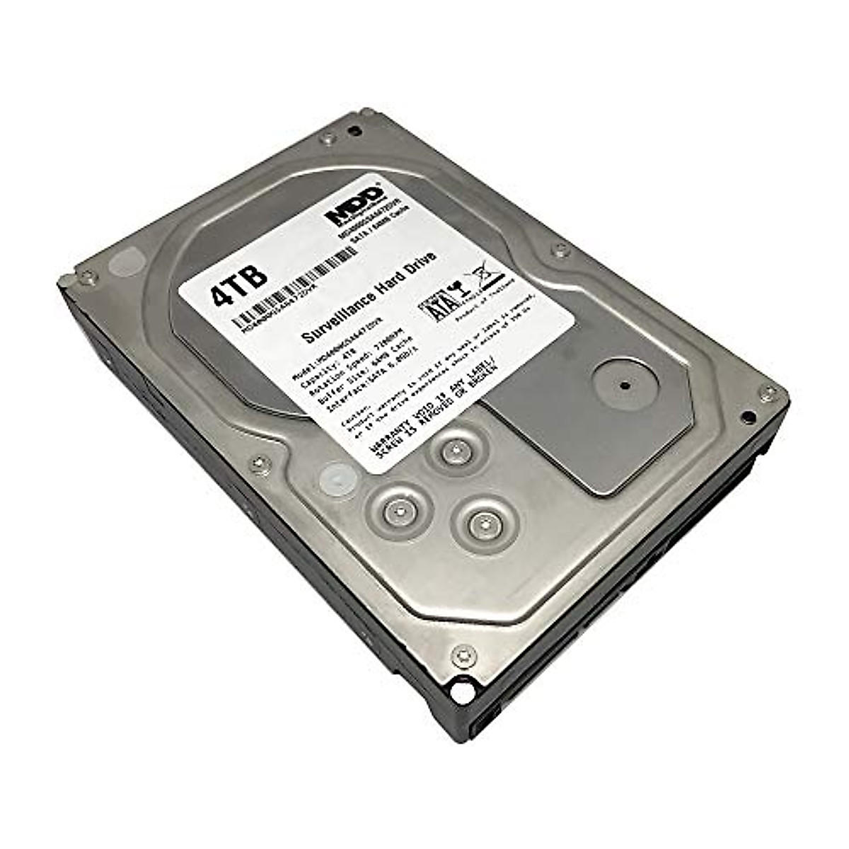 MaxDigitalData 4TB 64MB Cache 7200PM SATA 6.0Gb/s 3.5in Internal Surveillance CCTV DVR Hard Drive (MD4000GSA6472DVR) - w/ 2 Year Warranty, Mechanical Hard Disk