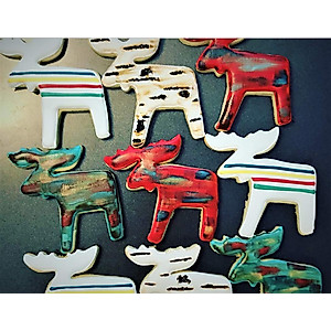Hunting Cookie Cutters 5-Pc. Set Made in USA by Ann Clark, Deer Head, Grizzly Bear, Moose, Trout Fish, Truck