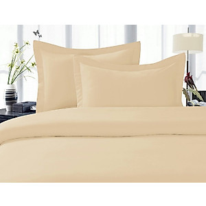 Elegant Comfort Luxury Duvet Cover Set on Amazon Wrinkle-Free 1500 Thread Count Egyptian Quality 3-Piece Duvet Cover Set - Flowers Collection Full/Queen, Cream