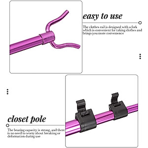 LIFKOME Long Reach Pole Hook Telescopic High Reach Garment Pole Hook Extendable Closet Rod Reaching Stick Laundry Hanging Tools