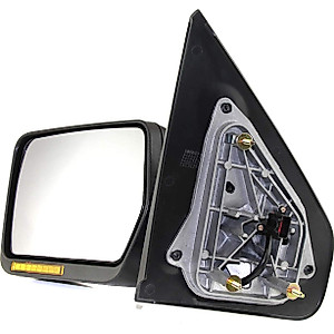 Kool Vue Left Power Heated Door Mirror Compatible With Ford F-150 2004-2006 With Signal Light Textured Crew Cab & Extended Cab, New Body