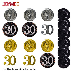 30 Years Anniversary Decorations - Cheers & Beers to 30 Years Banner with Pom Poms 30th Sparkling Hanging Streamers for 30th Birthday Wedding Party Supplies Decorations - PRESTRUNG