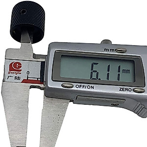 Dopro 2pcs Black Tele Telecaster Abalone Top Guitar Dome Knobs Bass Knobs with Set Screw and Wrench