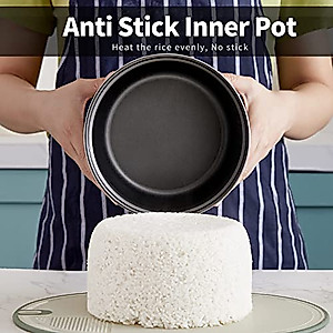 Dezin Rice Cooker 4 Cups Uncooked, Small Rice Cooker Steamer with Removable Nonstick Pot, BPA Free, Keep Warm & 24 Hours Time Delay Function, Mini Rice Cooker for Rice, Simmering Grain, Oatmeal, Quinoa