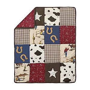 Sweet Jojo Designs Wild West Western Horse Cowboy Baby Boy Bedding 4 Piece Crib Set