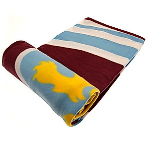 Premier Life Aston Villa FC Crested Fleece Blanket Throw Pulse Gift Present, Multicoloured, 120Cm X 150Cm