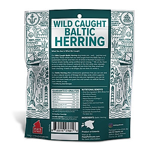 PLATO Baltic Fish Dog Treats Variety Pack, (1) Sprat 3oz and (1) Herring 3oz, 6oz Total
