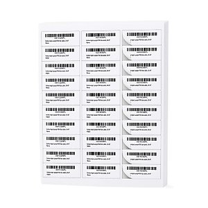 Buhbo 30-UP FBA Product Sticker Labels 1" x 2-5/8" Address Labels for Laser & Ink Jet Printers (100 Sheets, 3,000 Labels)